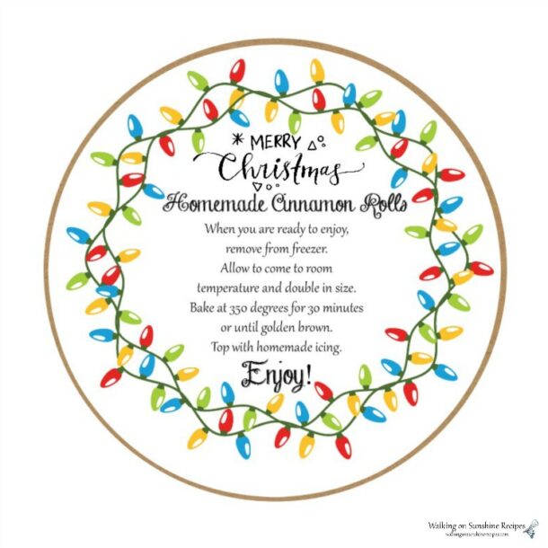 Homemade Cinnamon Rolls Labels