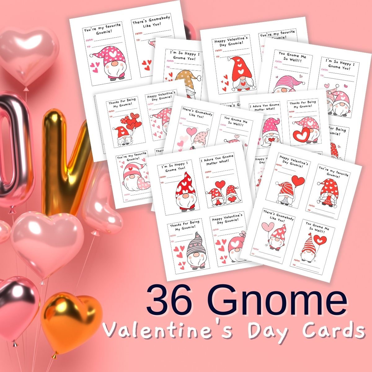 Valentine's Day Gnome Cards