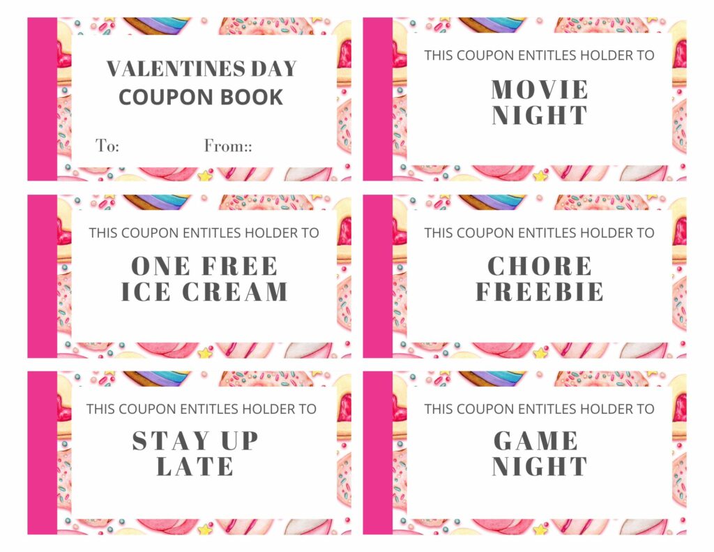 Valentine's Day Coupon Book for Girls