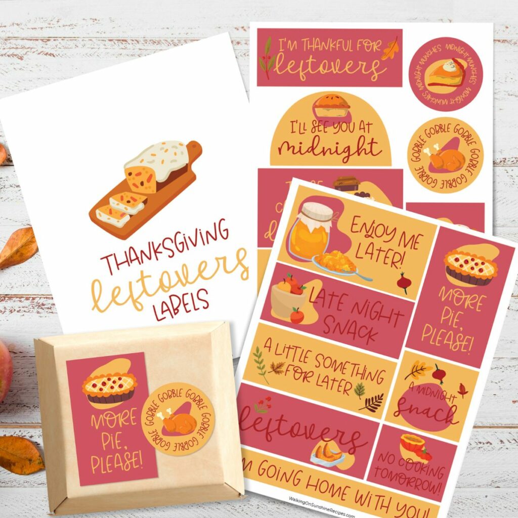 Thanksgiving Leftover Labels