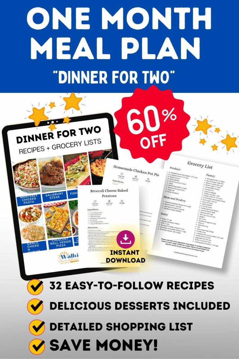 One Month Meal Plan for TWO