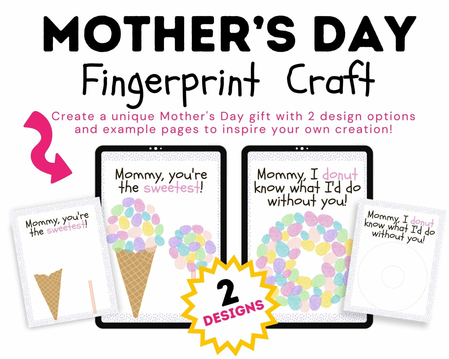 Mother's Day Fingerprinting Sweets Set