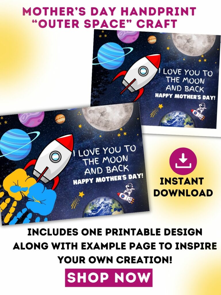 Mother's Day Outer Space Handprint Craft