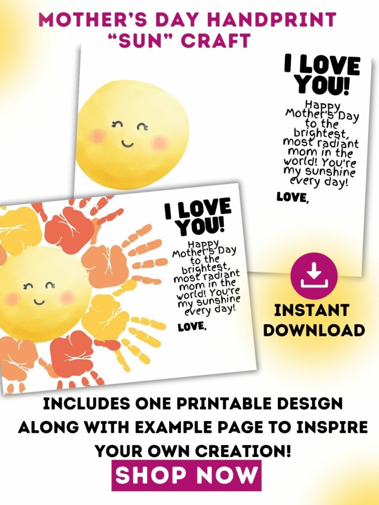 Mother's Day Handprint Sun Craft