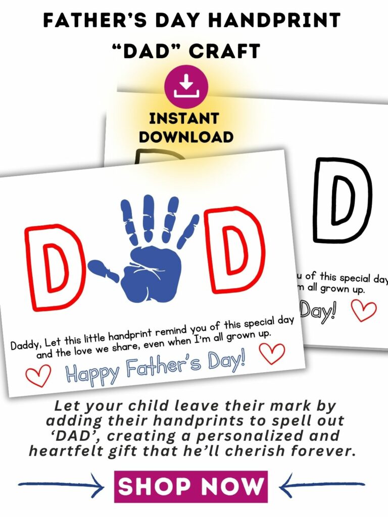 DAD Handprint Card Craft