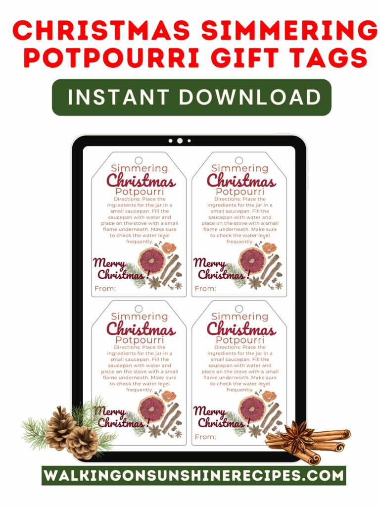 Christmas Simmering Potpourri Gift Tags