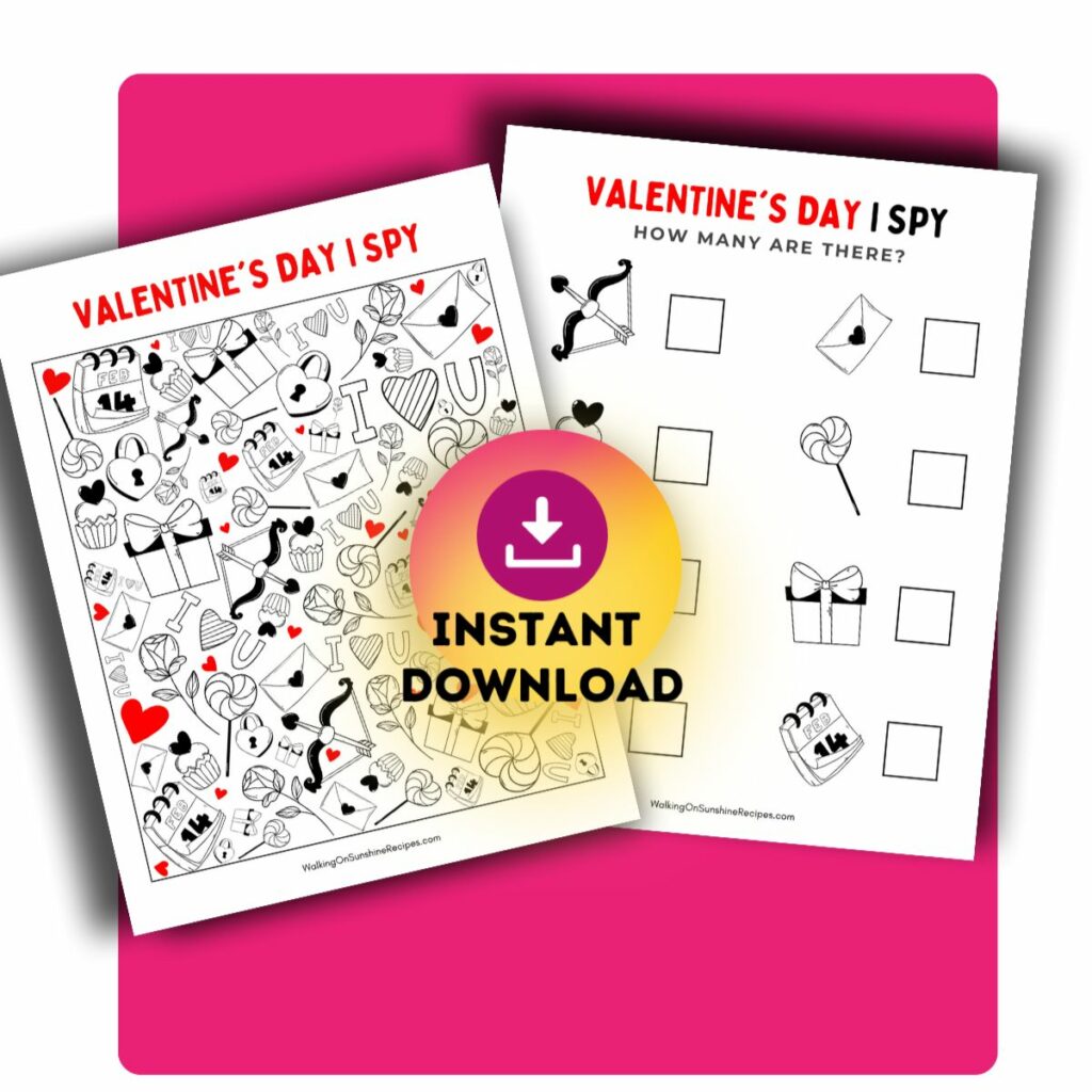 Valentine's Day I Spy Printable