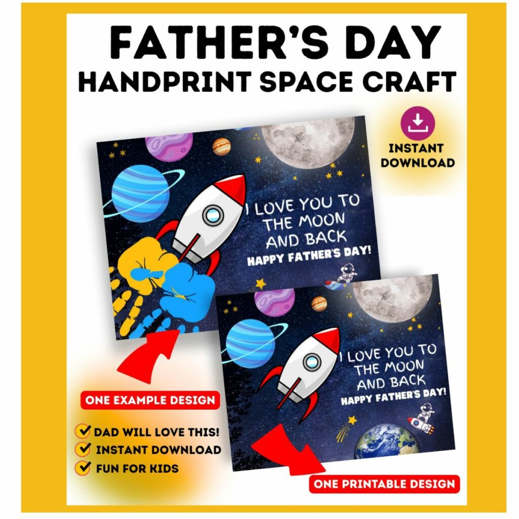 Father's Day Outer Space Handprint Craft